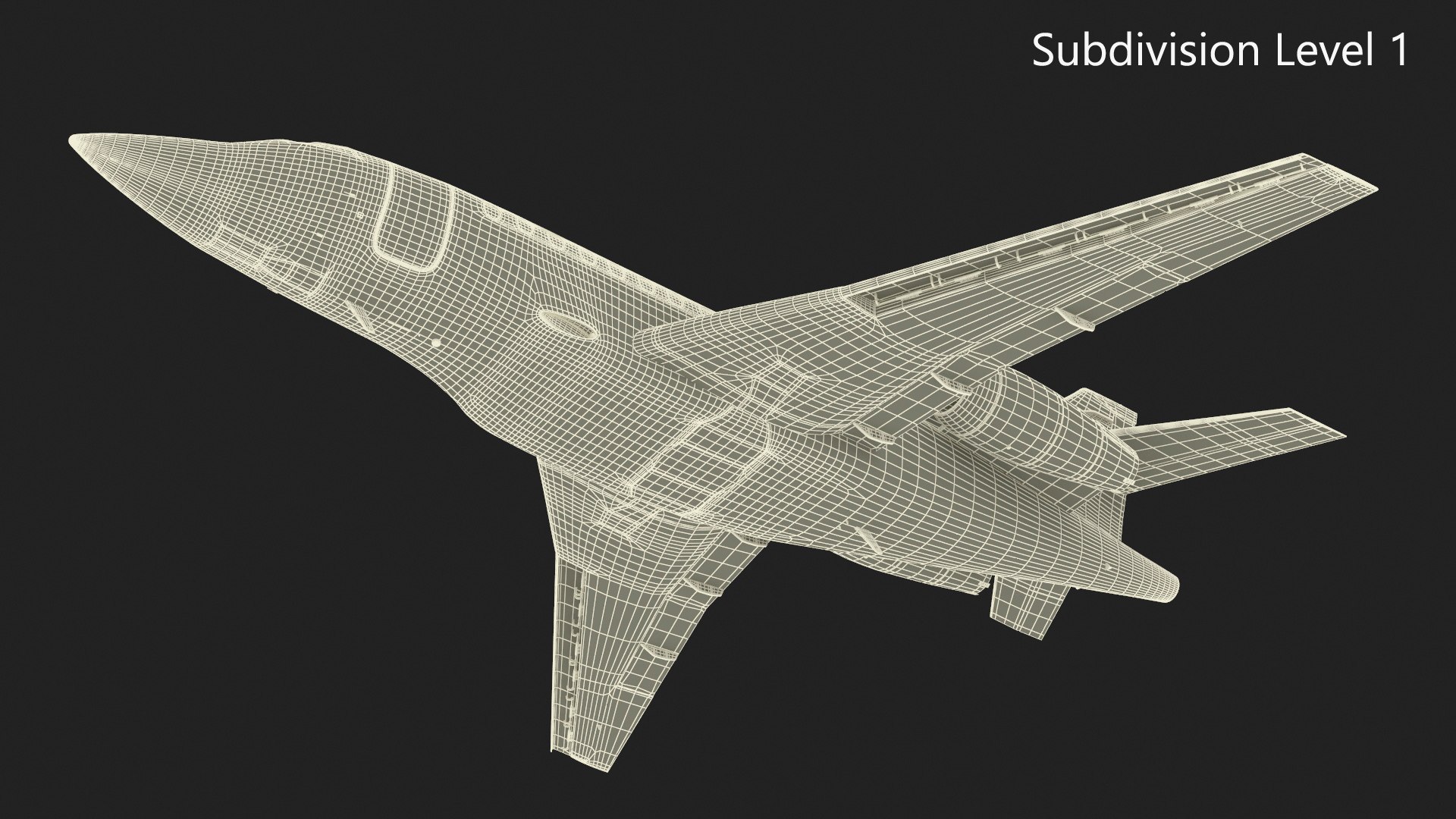 Business Jet Plane Black No Chassis 3D - TurboSquid 2384593