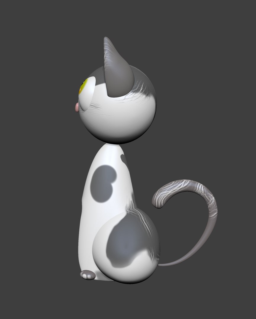 3D CAT - Low Poly - Manchi- Cartoon - - TurboSquid 2174216
