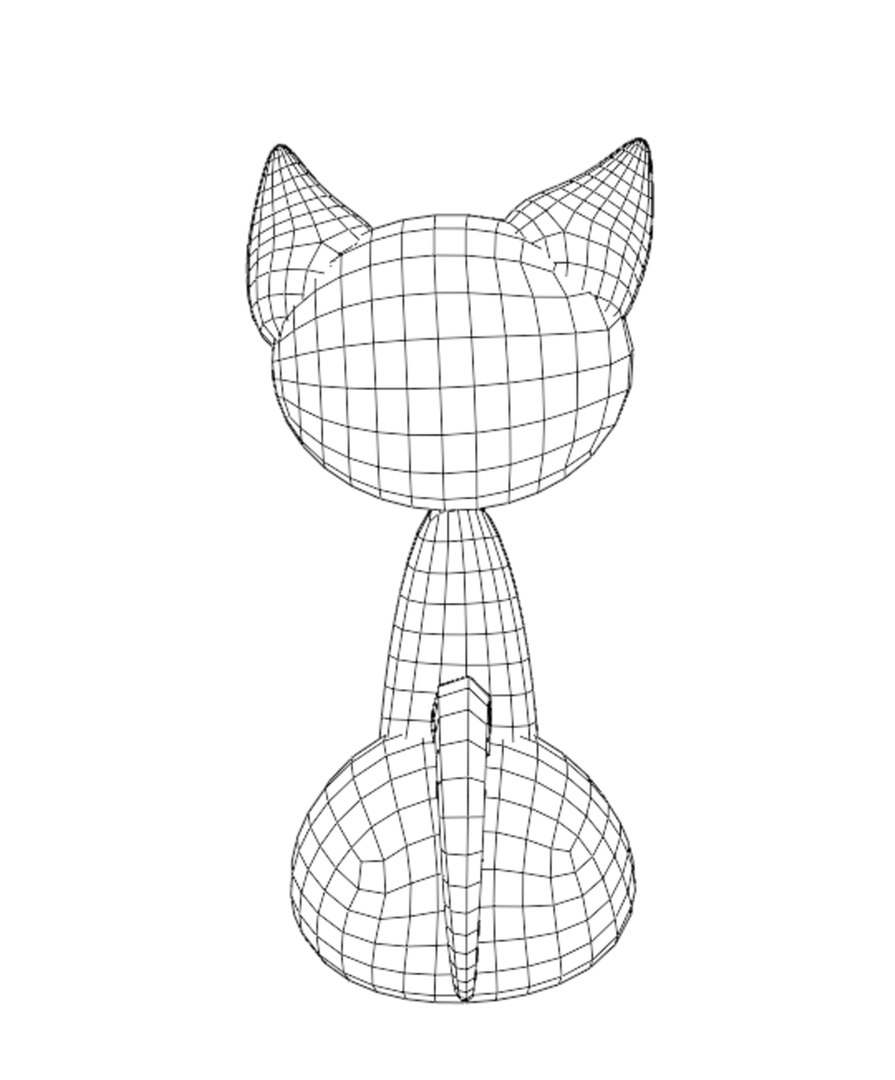 3D CAT - Low Poly - Manchi- Cartoon - - TurboSquid 2174216