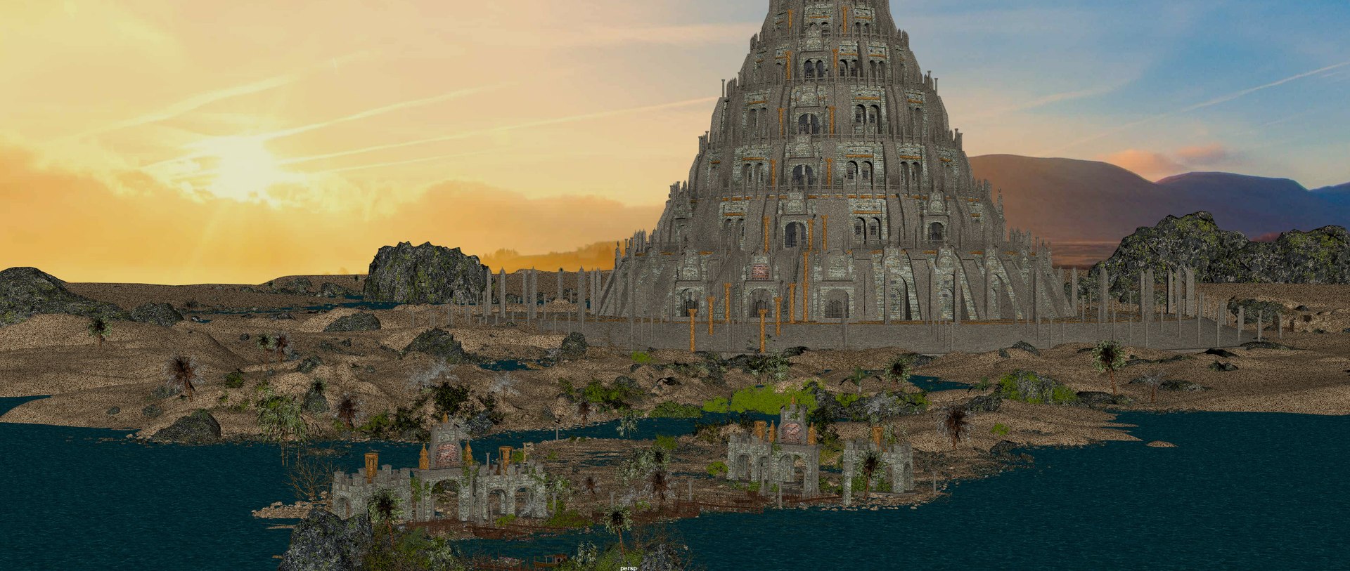 Tower Of Babel Environment Model - TurboSquid 2237289