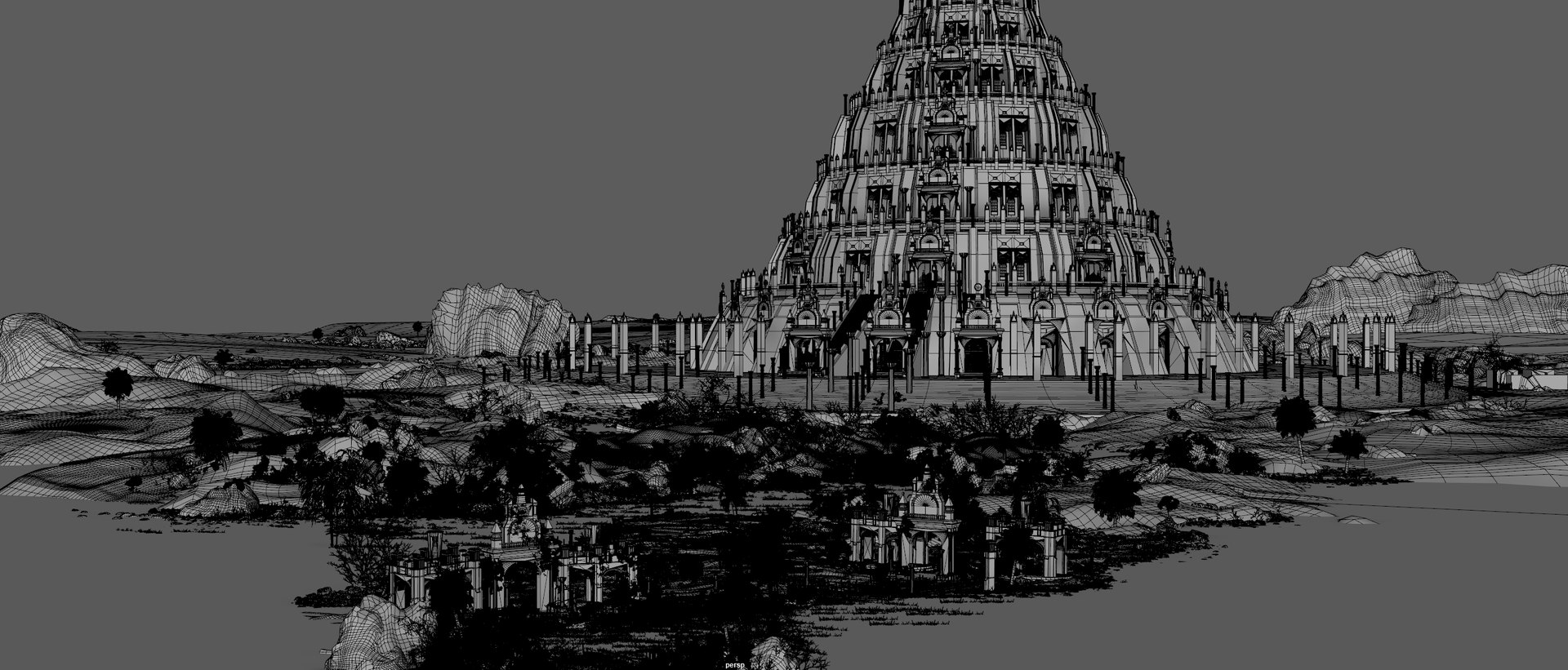 Tower Of Babel Environment Model - TurboSquid 2237289