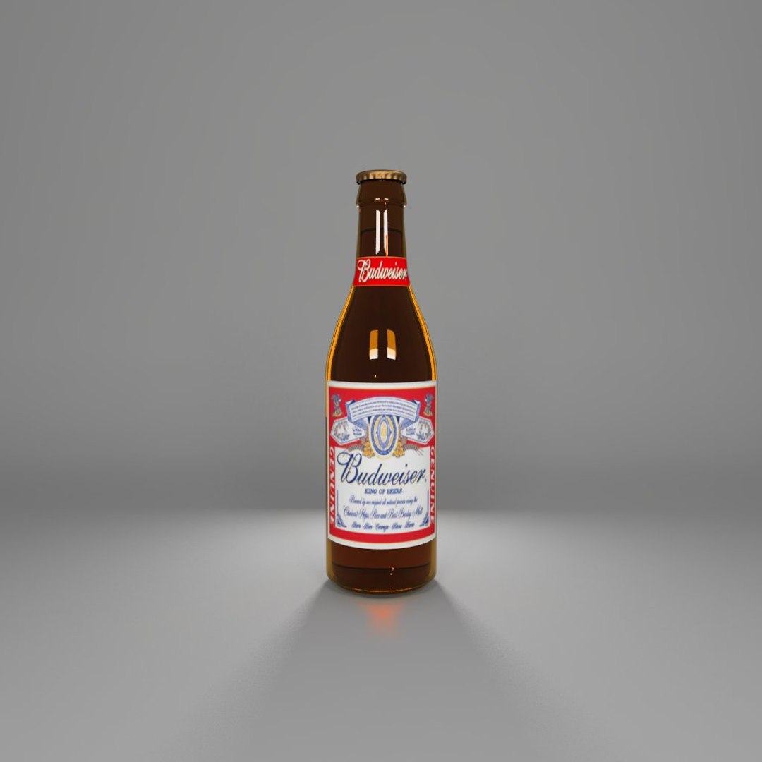 Beer Budweiser 3d Obj