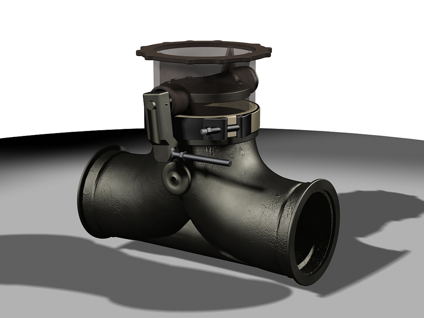 3d shut valve model