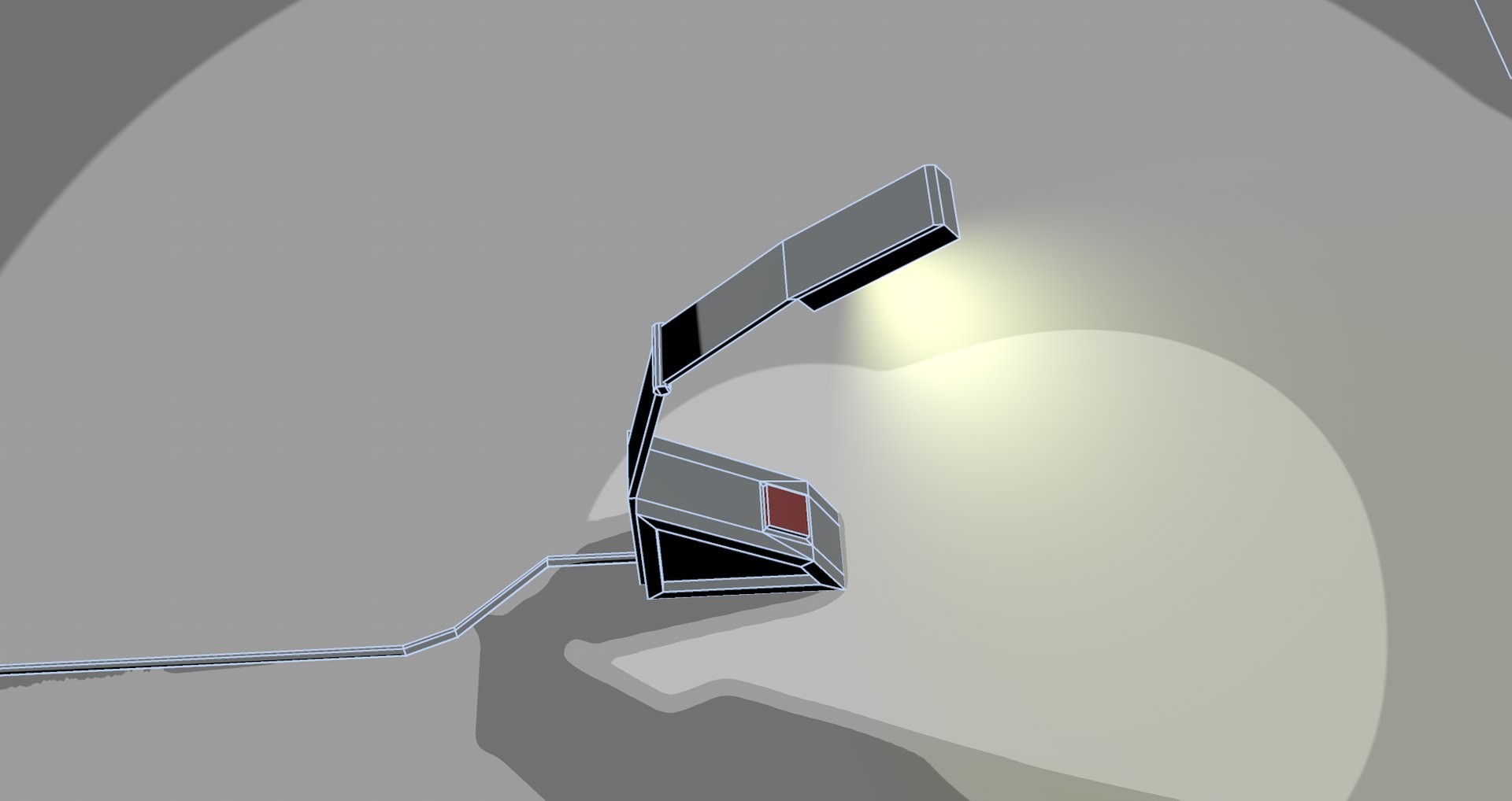 3d model of usb desk lamp