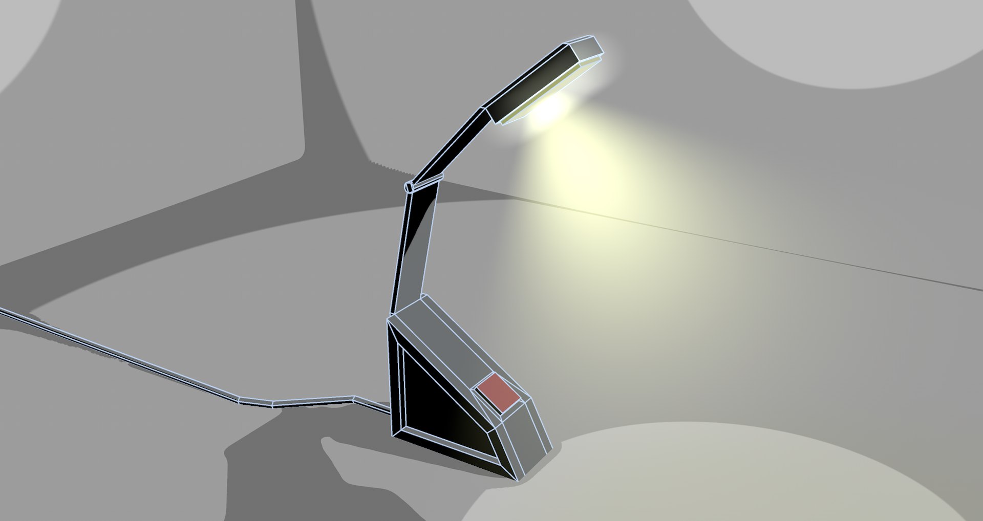 3d model of usb desk lamp