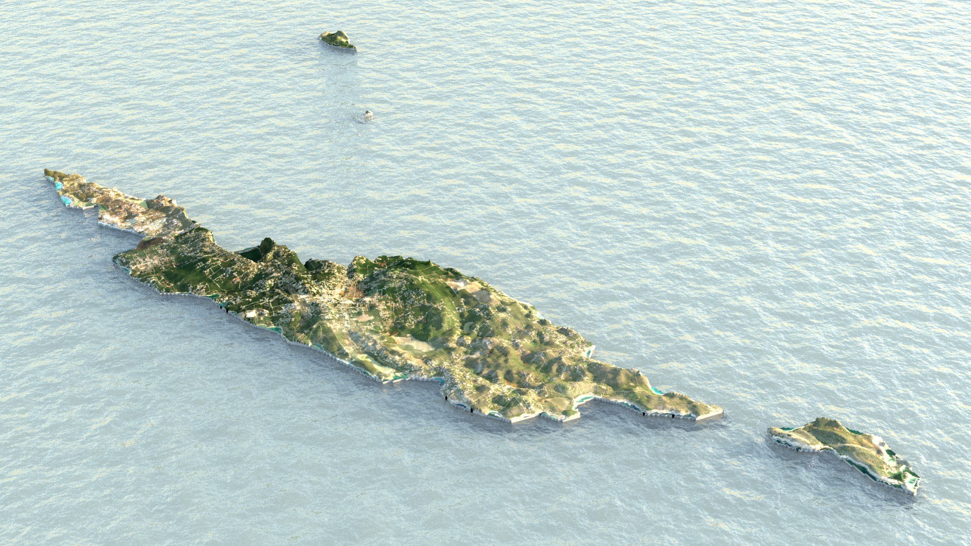 Anguilla Terrain 3d Mdoel Model - TurboSquid 2318951