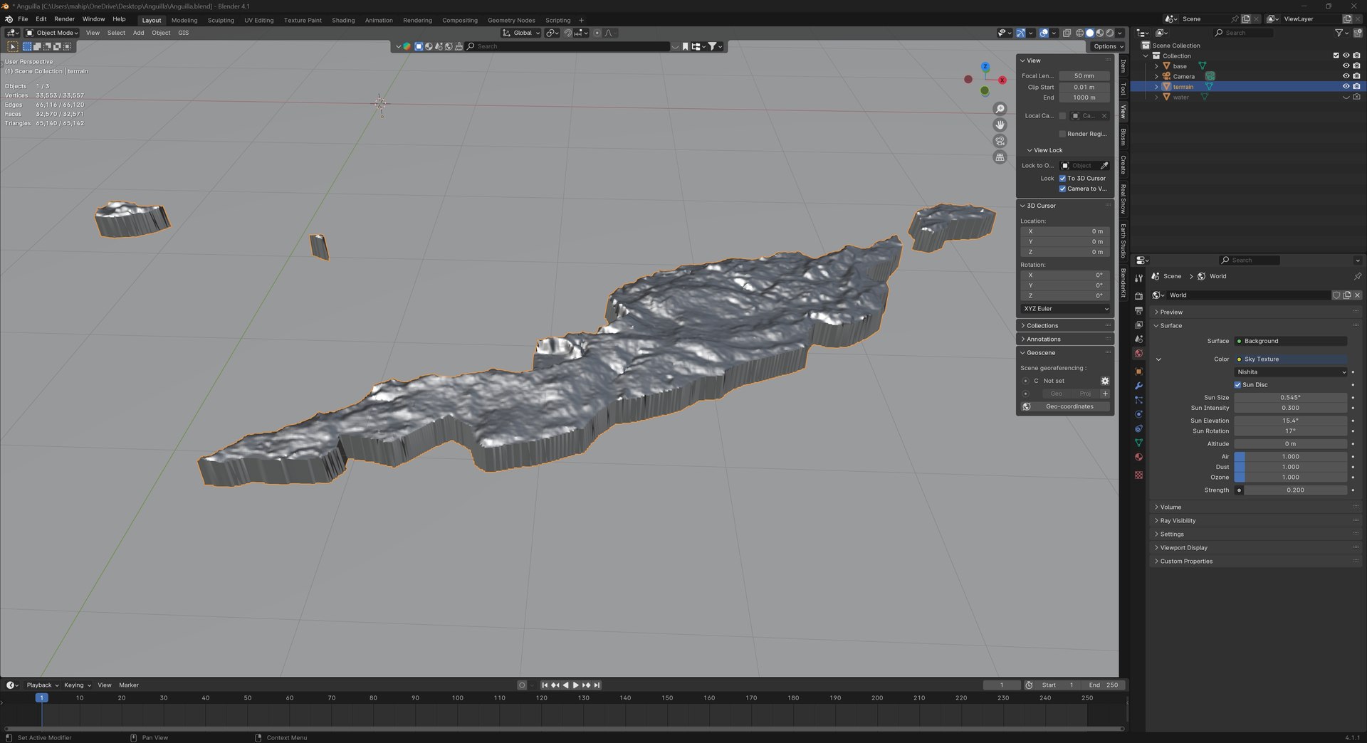 Anguilla Terrain 3d Mdoel Model - TurboSquid 2318951
