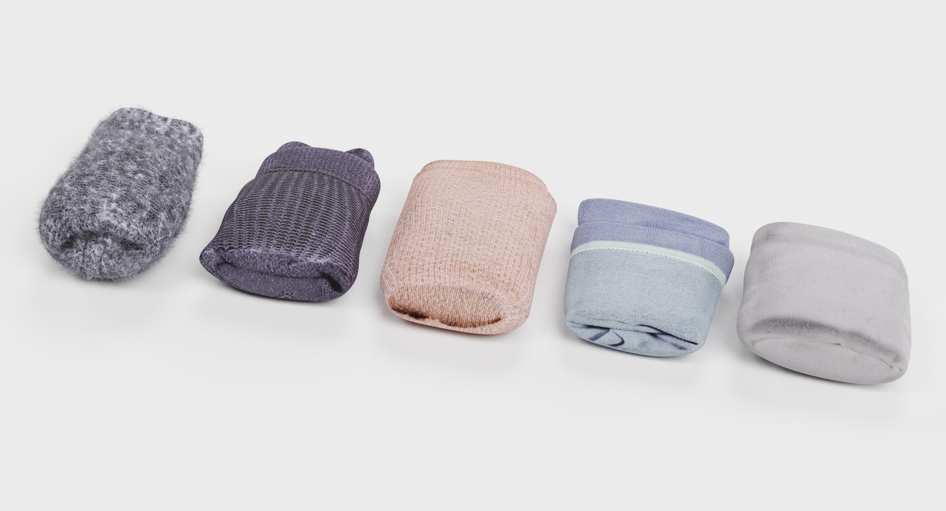 Folded Socks Set 3D - TurboSquid 1416166