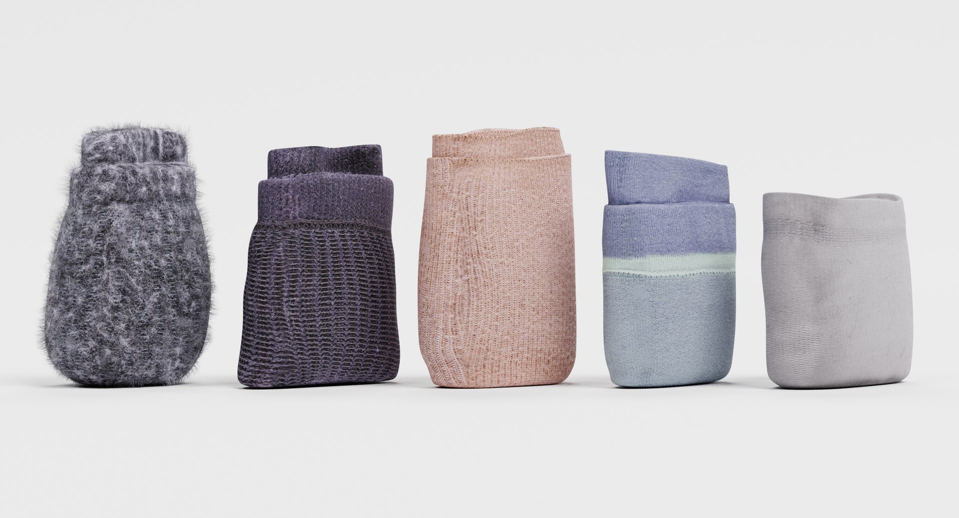 Folded Socks Set 3D - TurboSquid 1416166