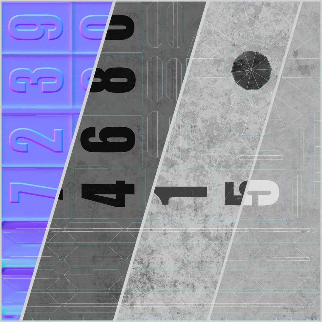 3d Model Wheel Numbers Realtime