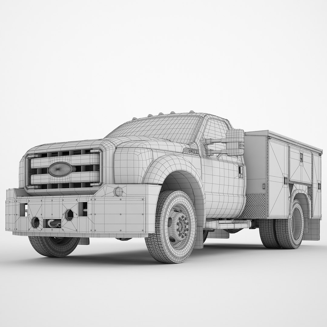 3D f450 enclosed utility - TurboSquid 1516409