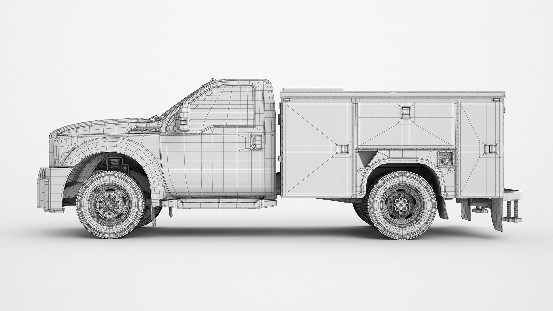 3D f450 enclosed utility - TurboSquid 1516409