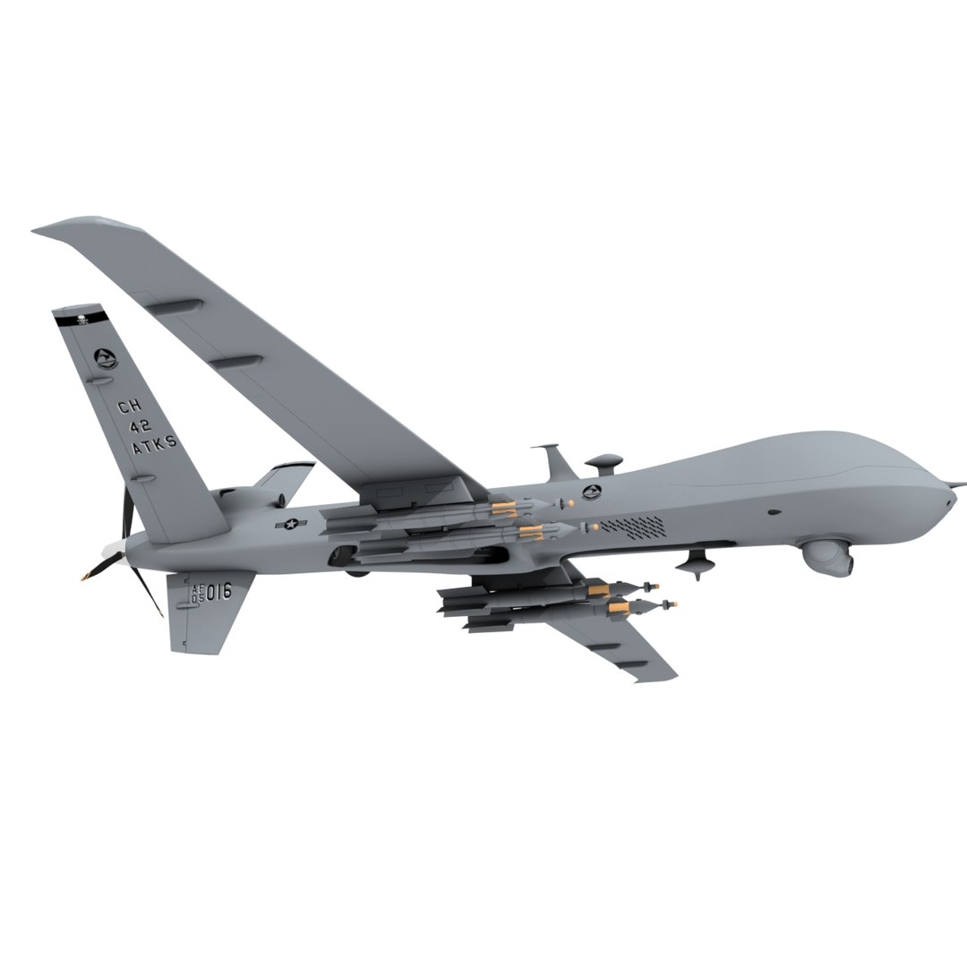 3D Model Unmanned Mq-9 Reaper Usaf - TurboSquid 1518674