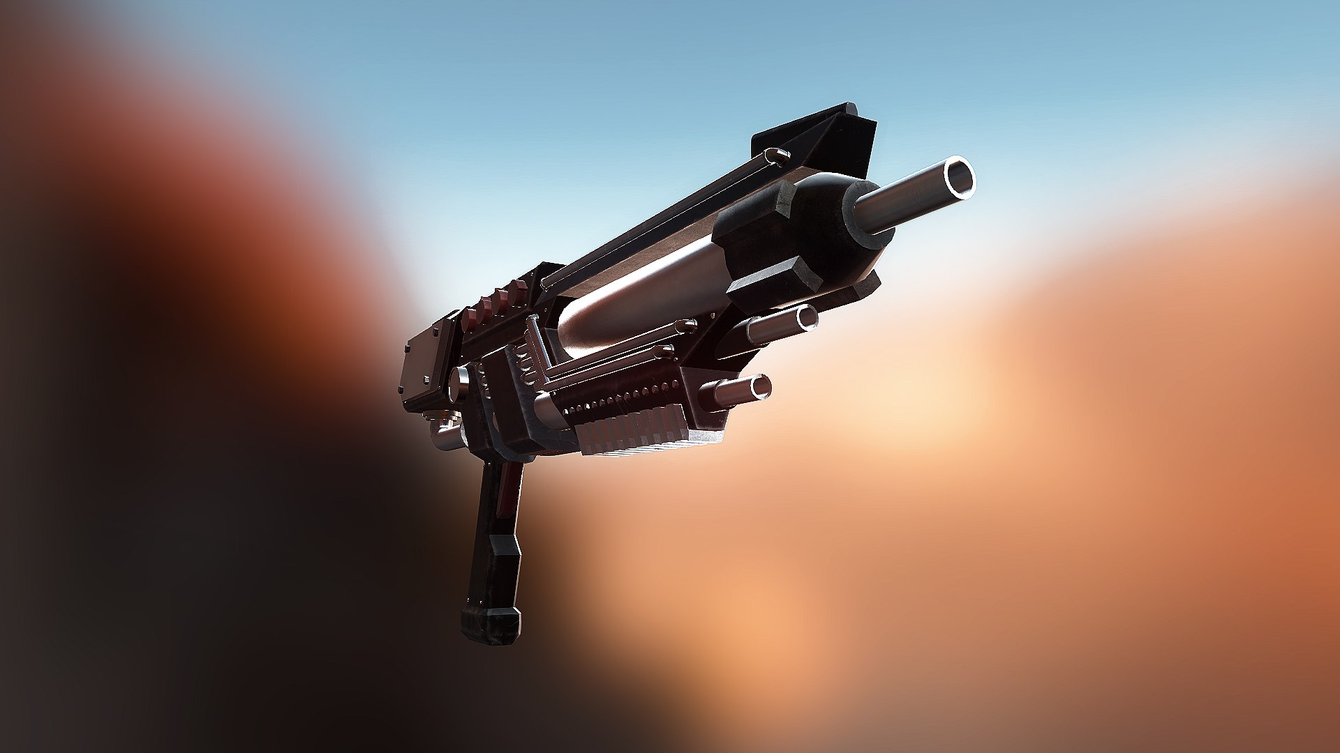 3d Model Sci-fi Gun Sci