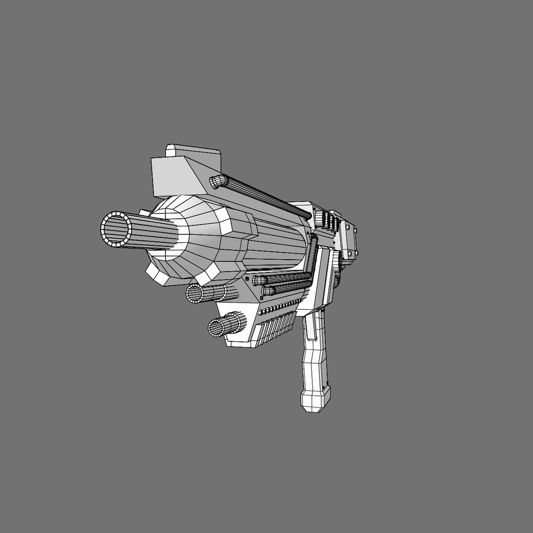 3d Model Sci-fi Gun Sci