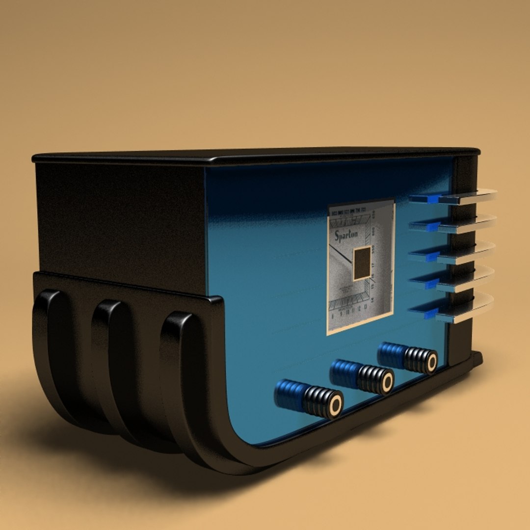 3d Model Sparton 1936 Sled Radio
