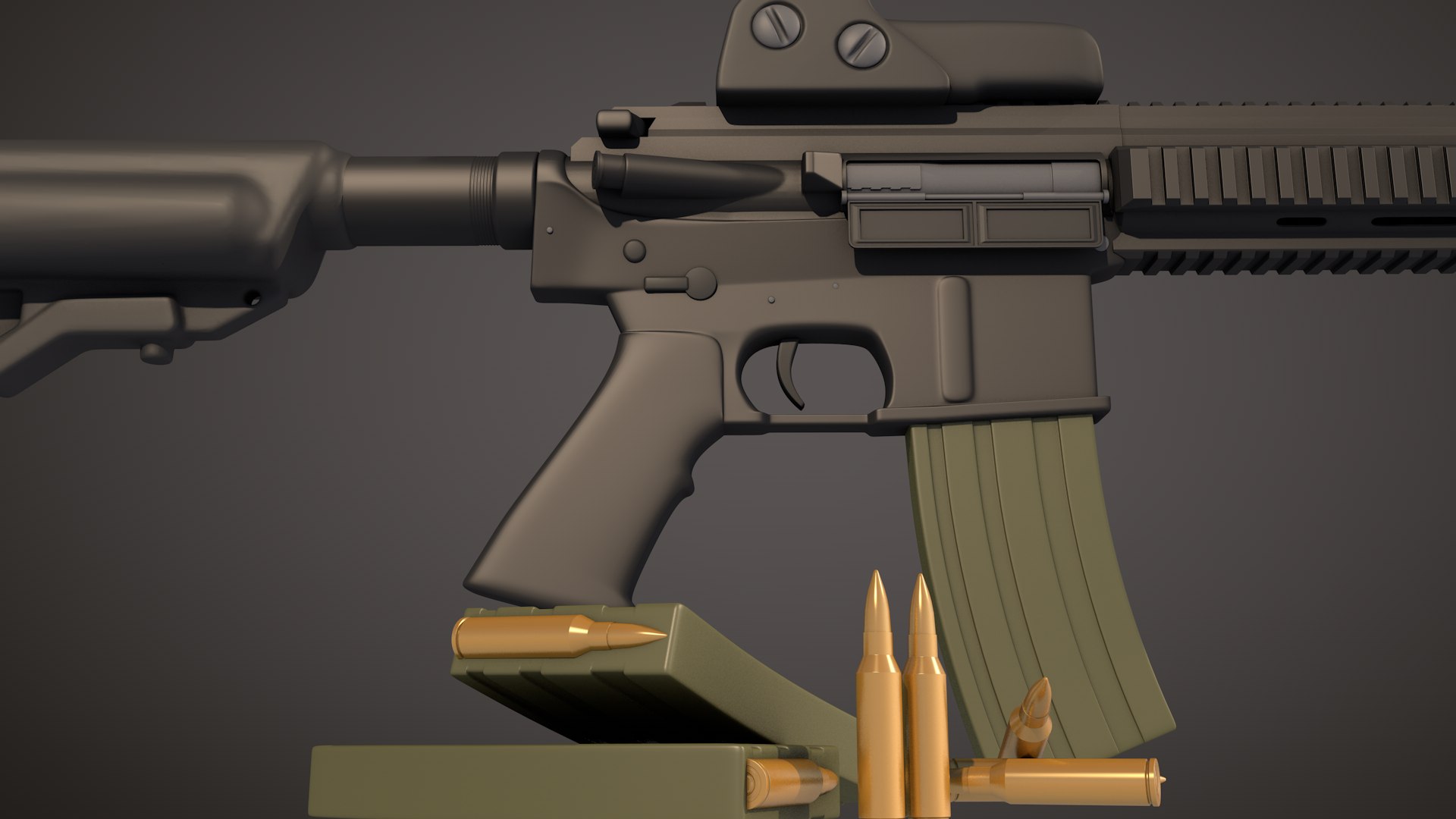 3D Hk 416 Weapon Model - TurboSquid 1399936