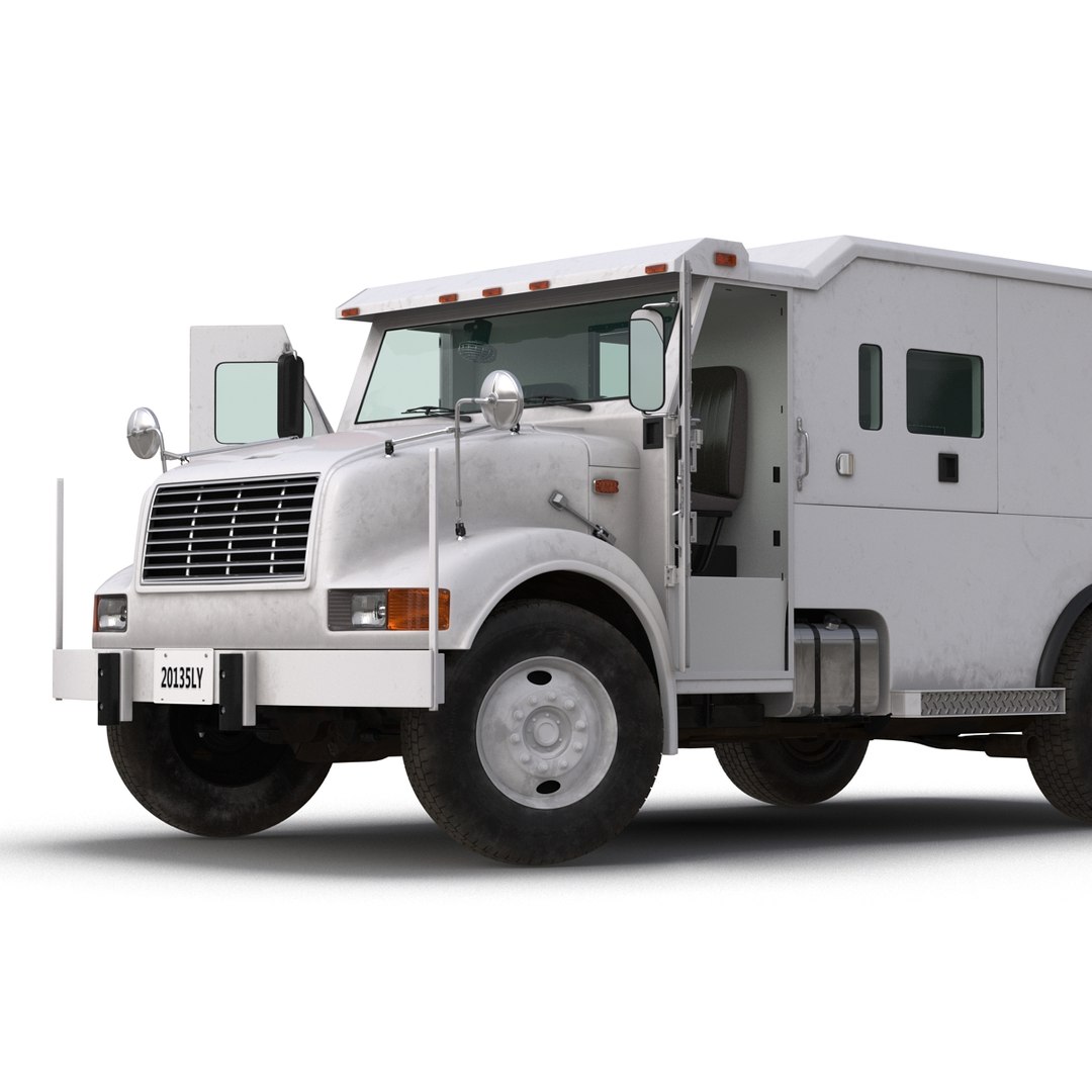 3d armored cash transport car interior model