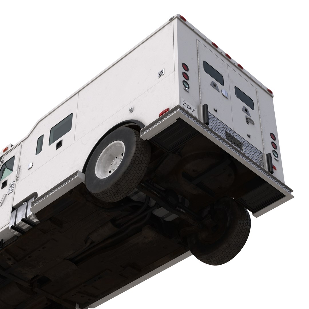 3d armored cash transport car interior model