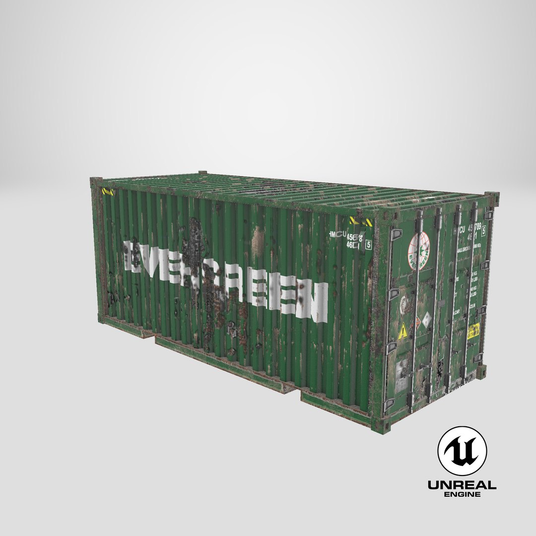 3D model shipping container evergreen - TurboSquid 1494790
