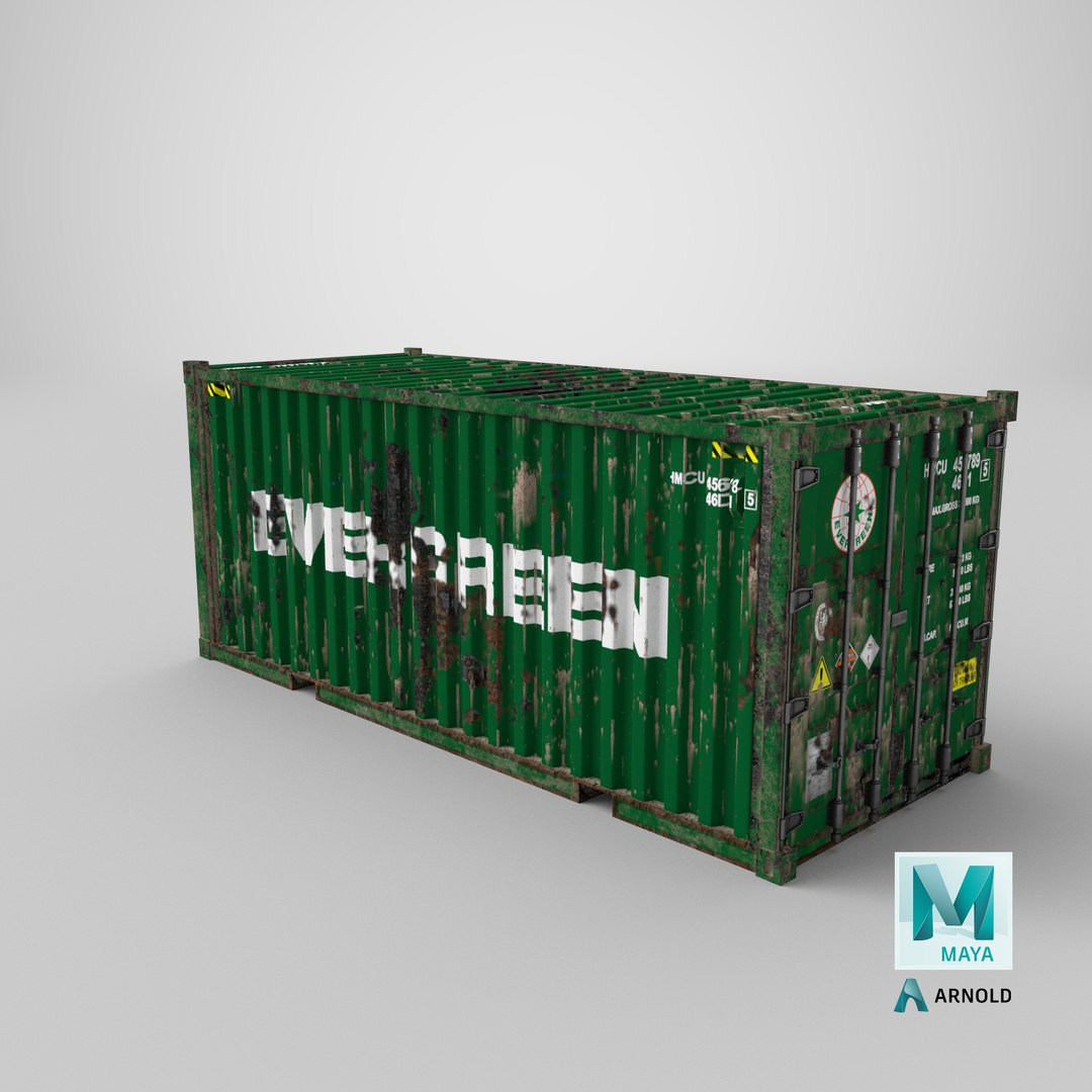 3D model shipping container evergreen - TurboSquid 1494790