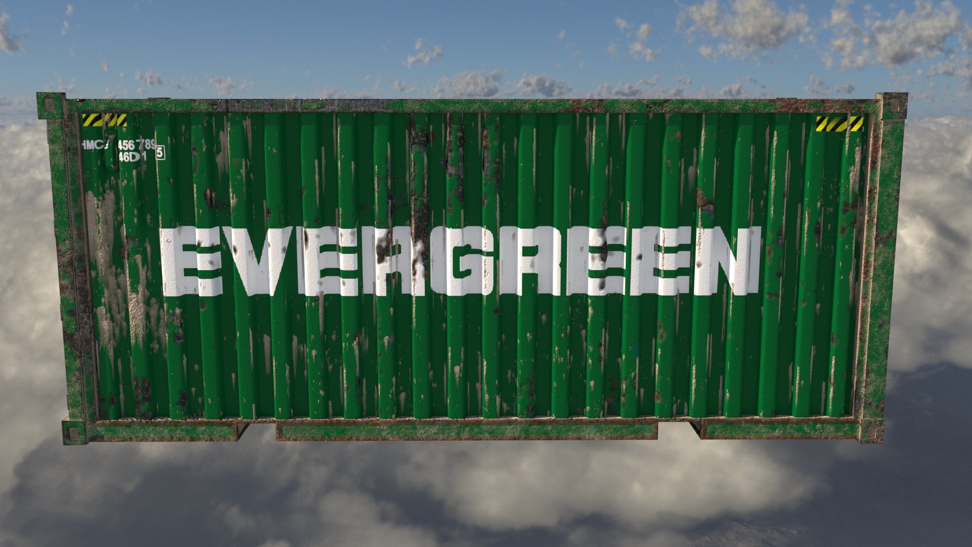 3D Model Shipping Container Evergreen - TurboSquid 1494790