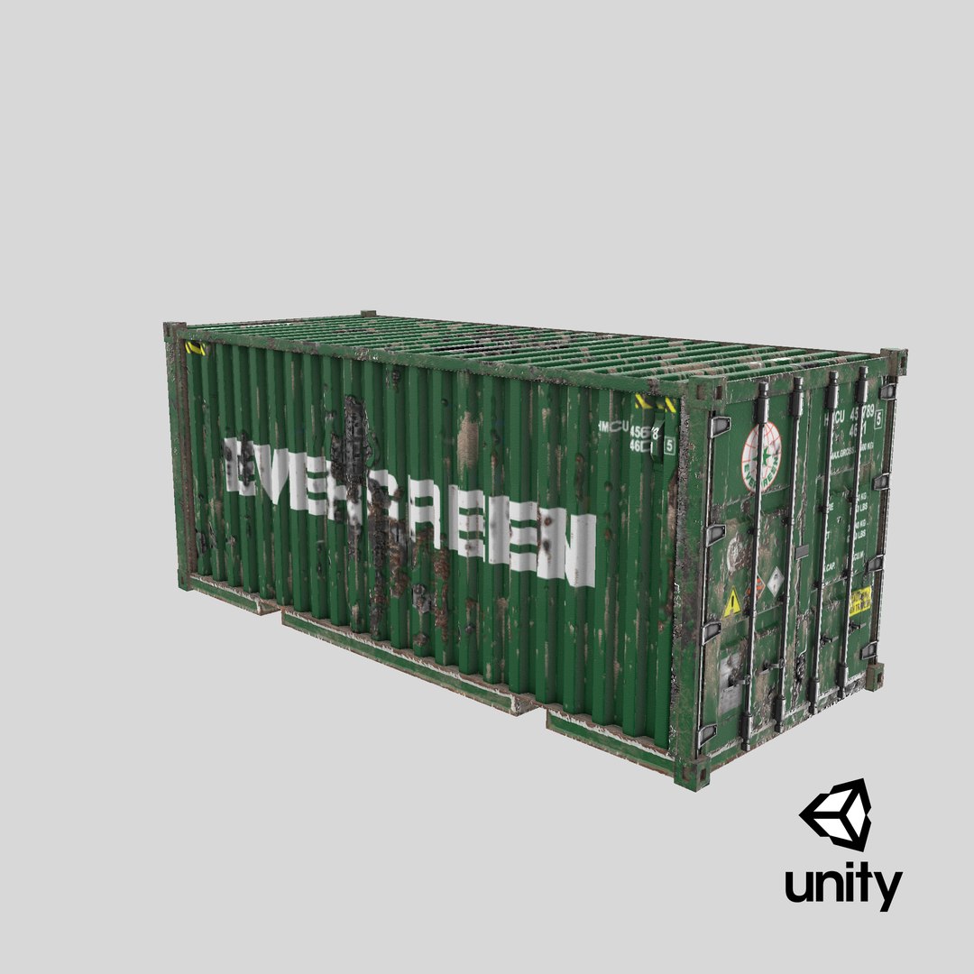 3D model shipping container evergreen - TurboSquid 1494790