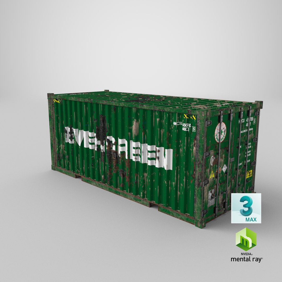 3D model shipping container evergreen - TurboSquid 1494790