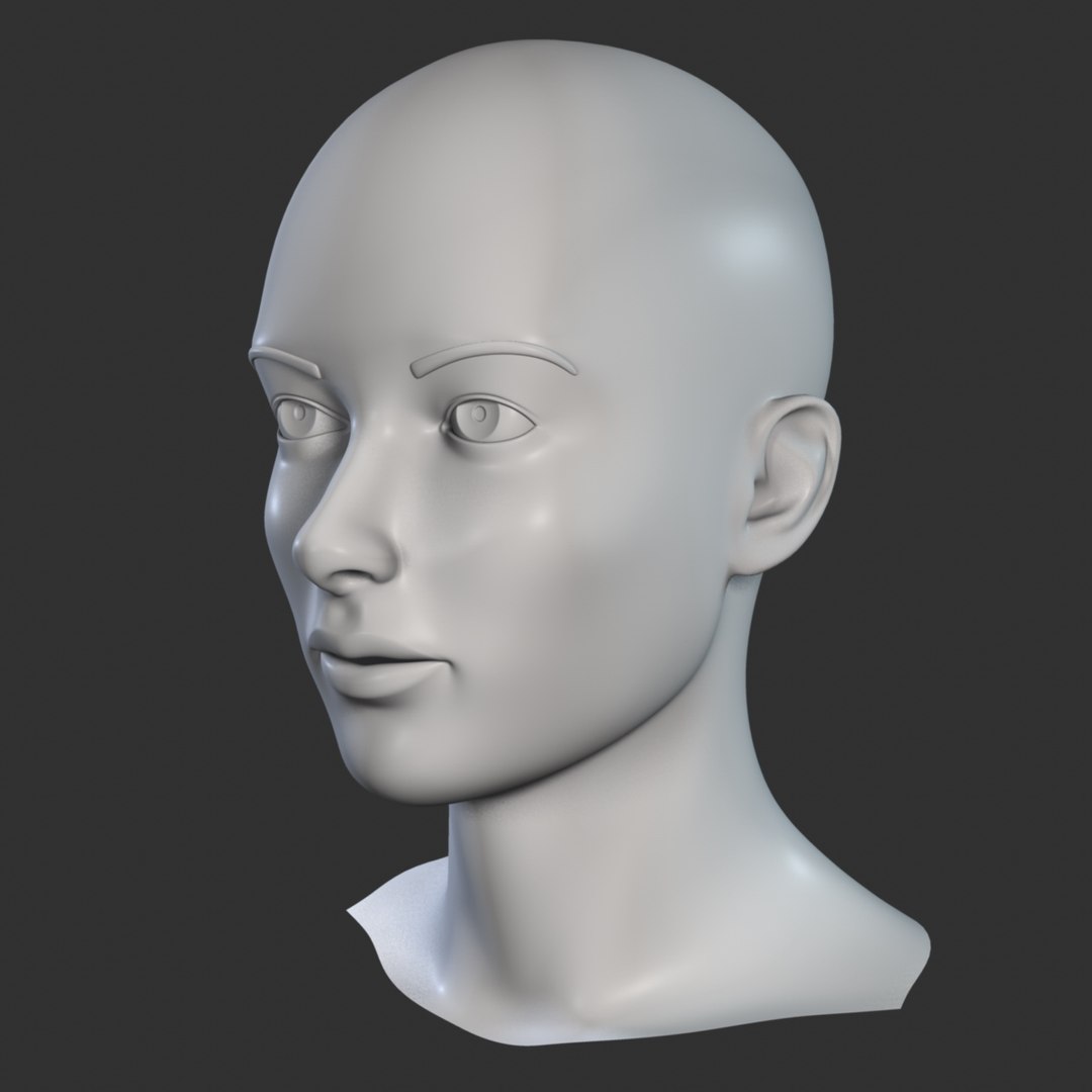 woman head 3d model