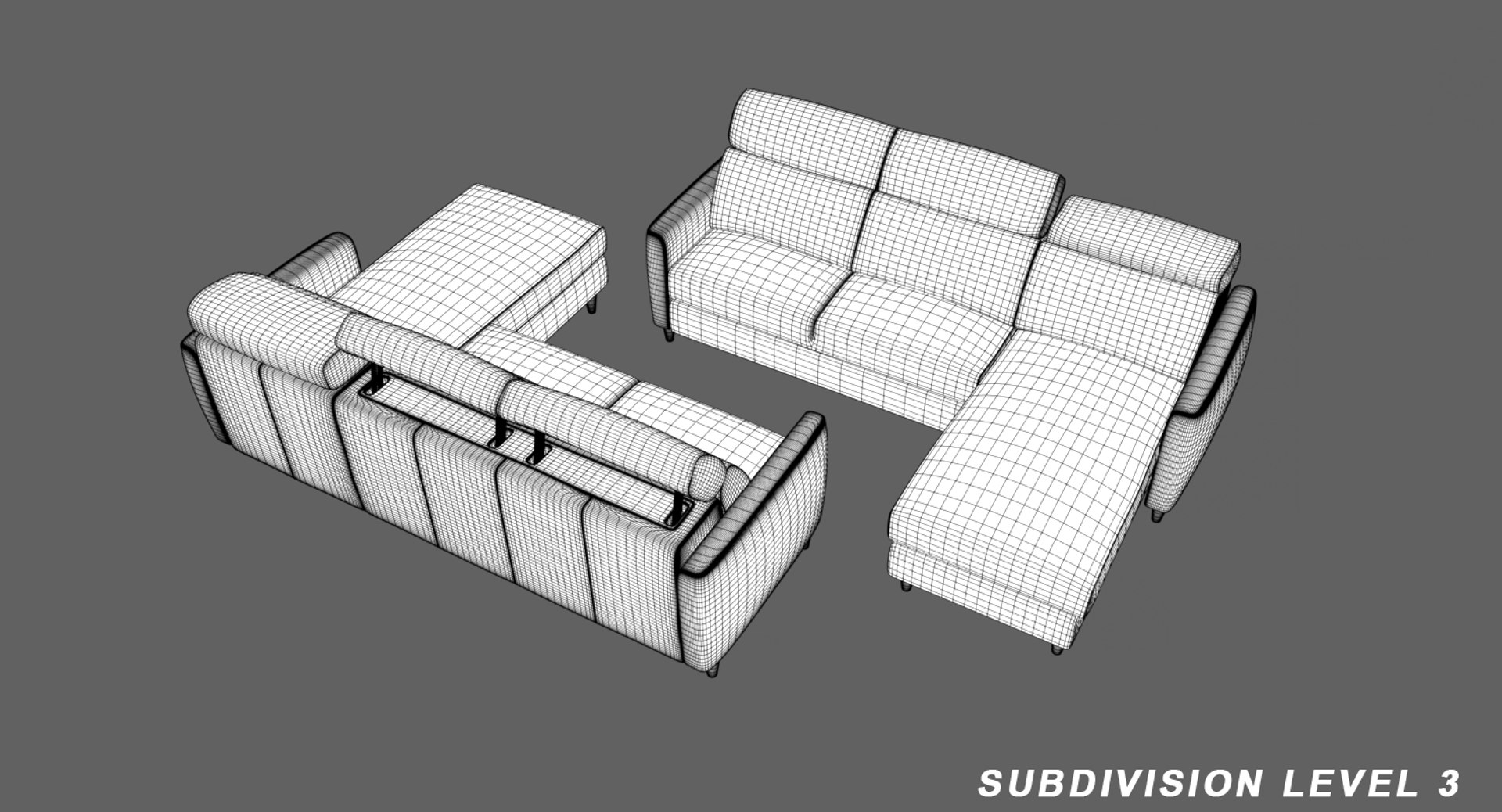Lightwave sofa blue 3D model - TurboSquid 1293634
