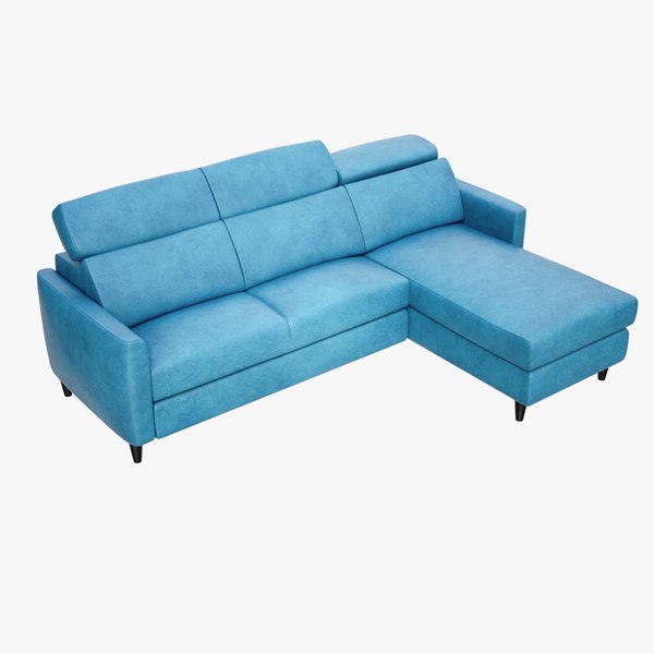 Lightwave sofa blue 3D model - TurboSquid 1293634