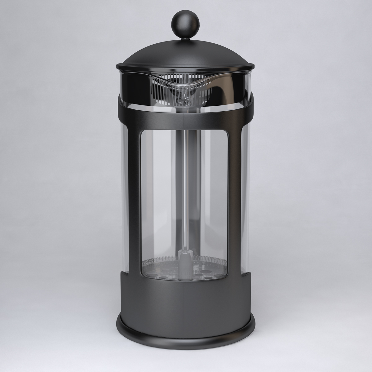3d model of cafetiere plastic french