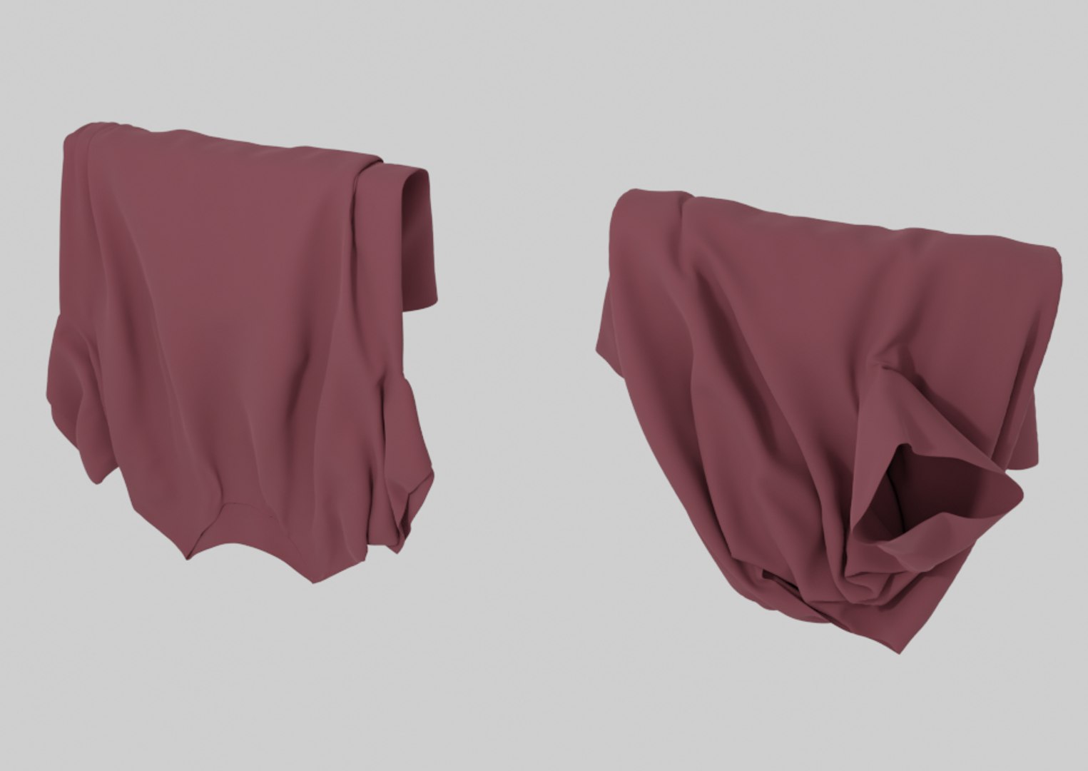 Wrinkled T-shirts 3D - TurboSquid 1440107