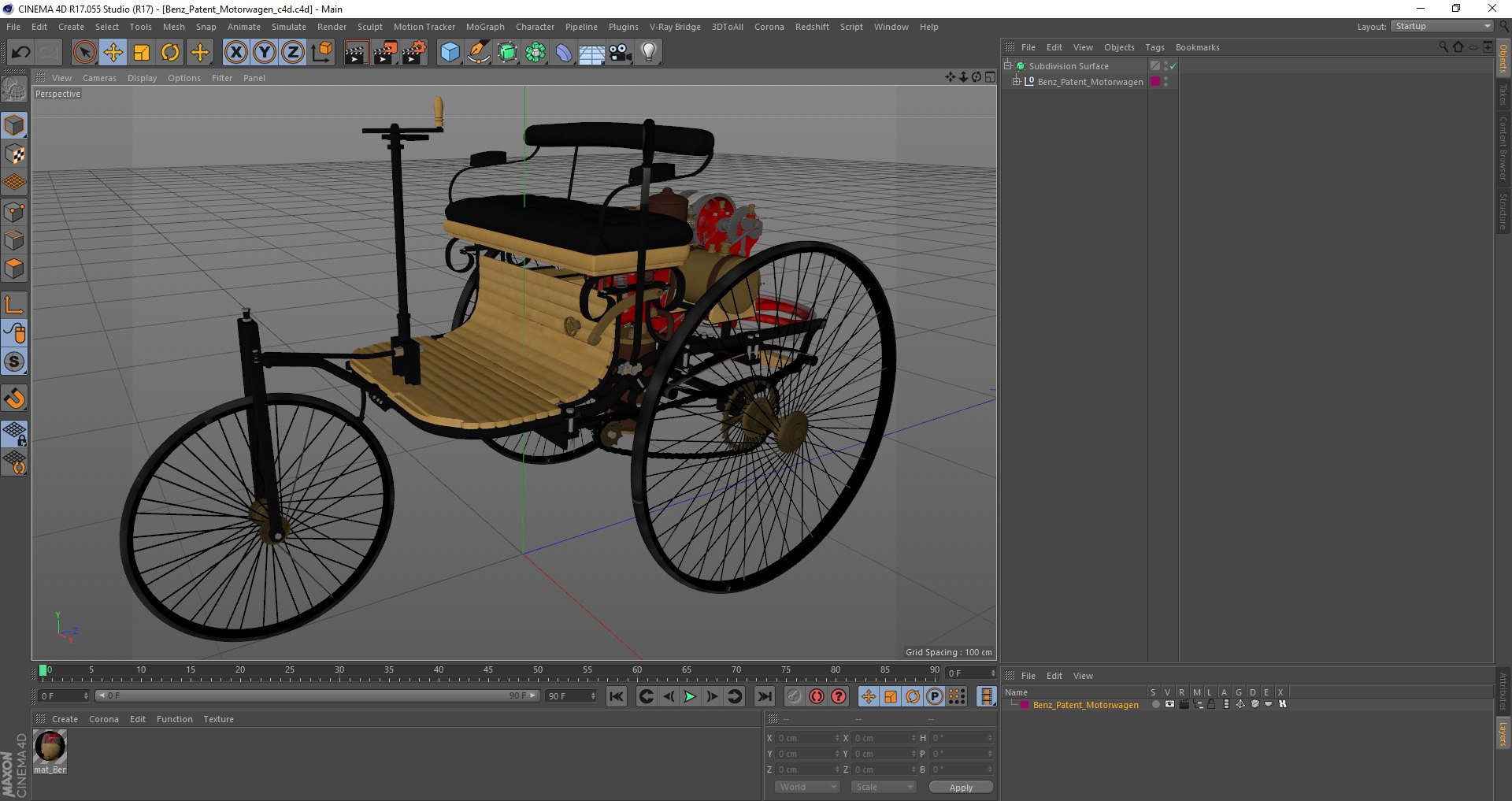3D benz patent motorwagen - TurboSquid 1509291