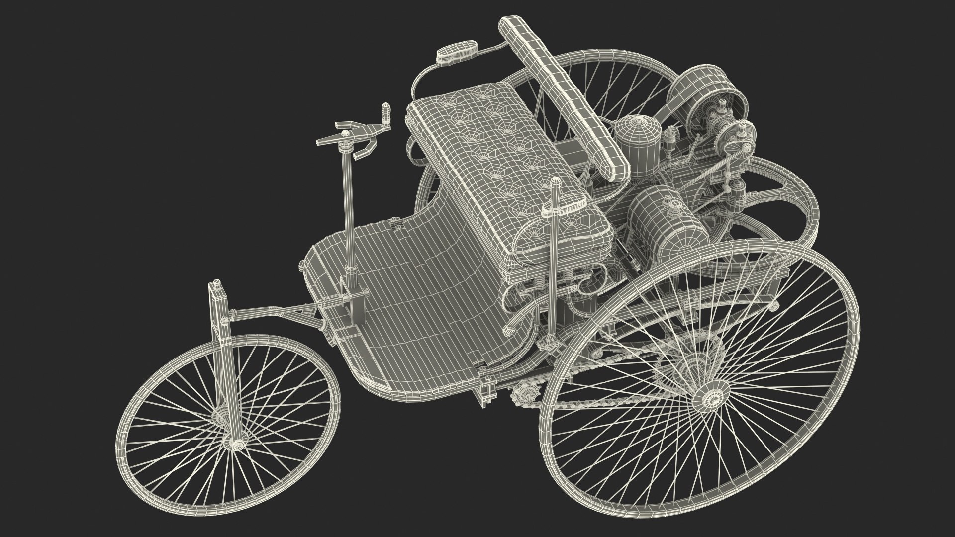 3D benz patent motorwagen - TurboSquid 1509291
