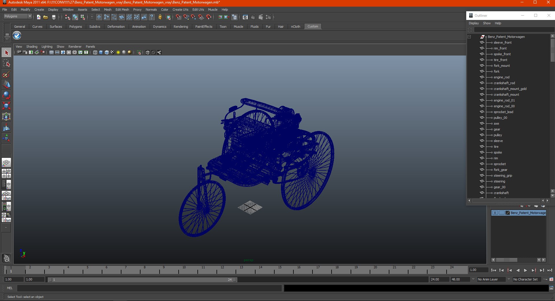 3D benz patent motorwagen - TurboSquid 1509291