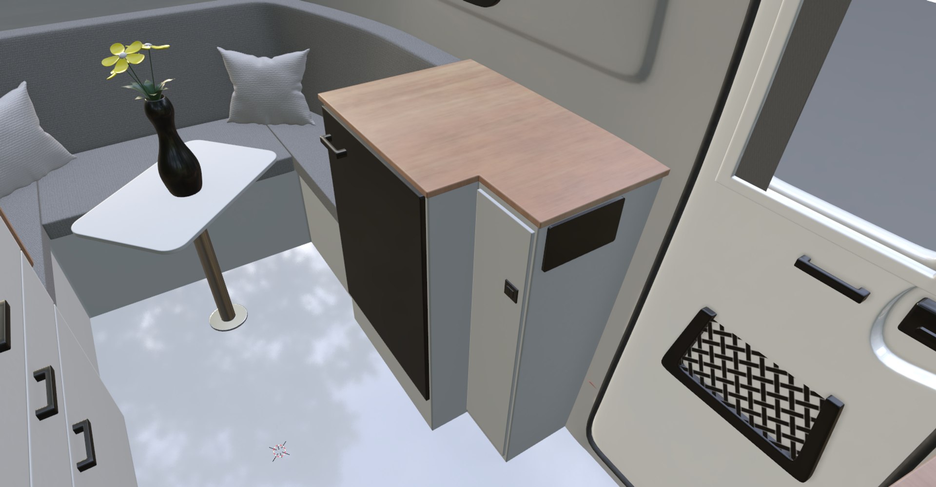 3D Capsule Caravans Mini Micro Camper Trailer Stone Grey Model ...