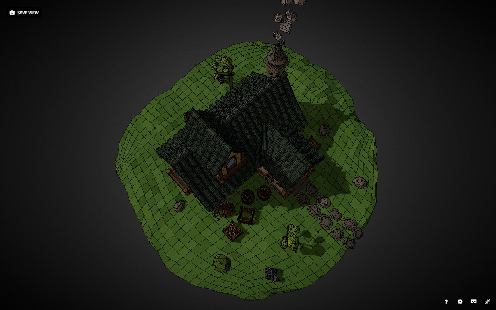 Scene House Island 3d 3ds