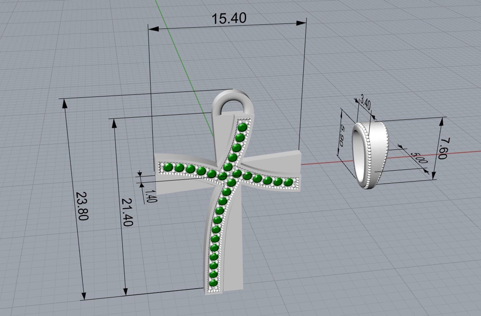 Fashion Holy Cross Necklace P20 3D Print Model Model - TurboSquid 2289099