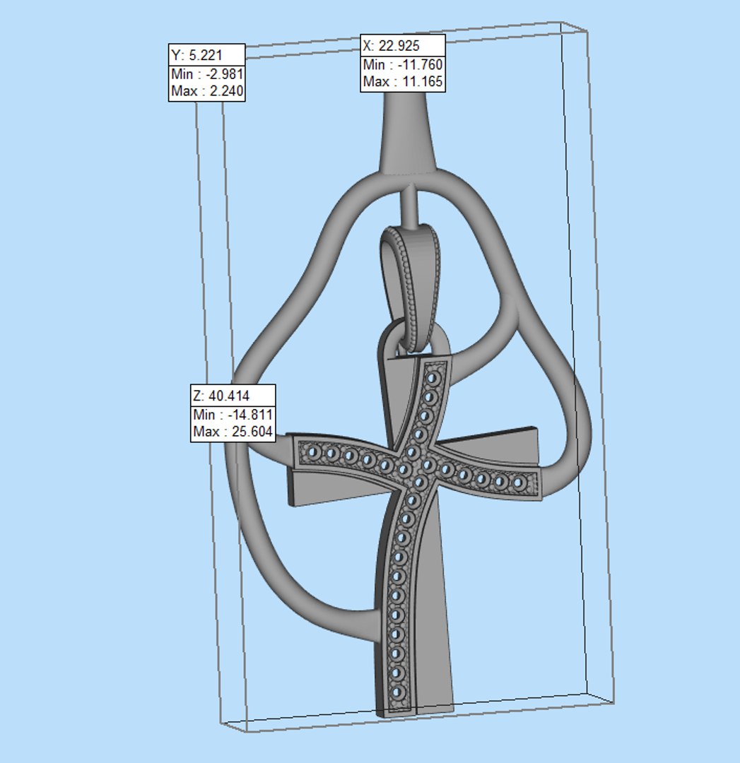 Fashion Holy Cross Necklace P20 3D Print Model Model - TurboSquid 2289099