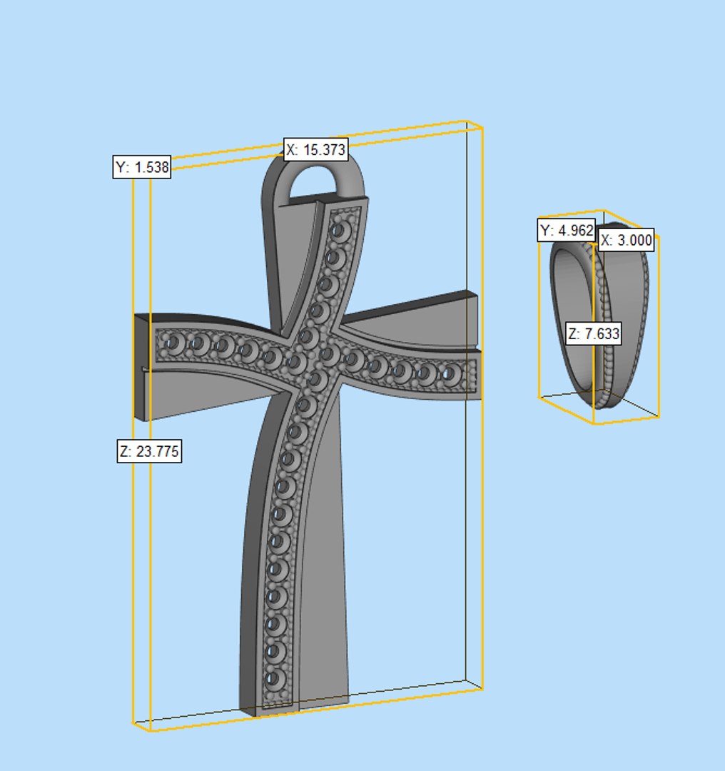Fashion Holy Cross Necklace P20 3D Print Model Model - TurboSquid 2289099