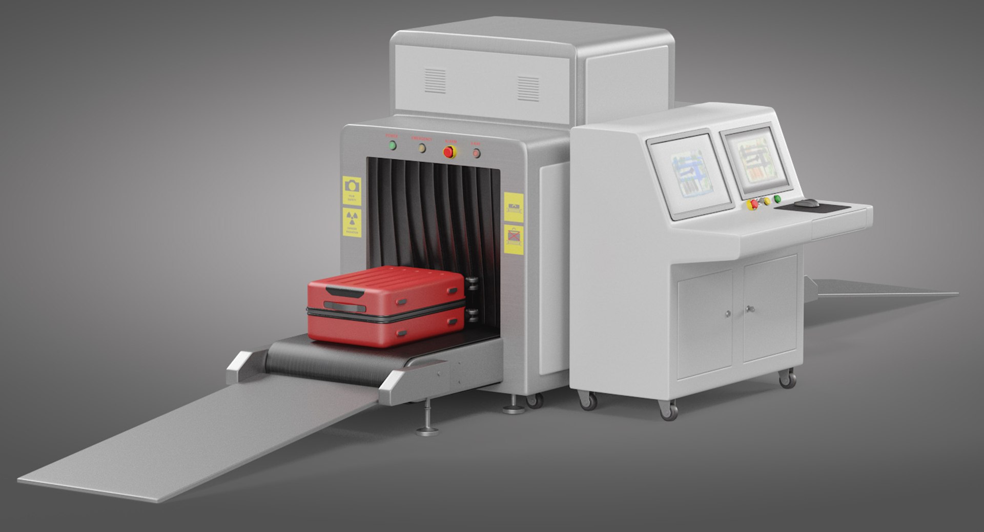 X-ray Baggage Belt Scanner 3D - TurboSquid 1288942