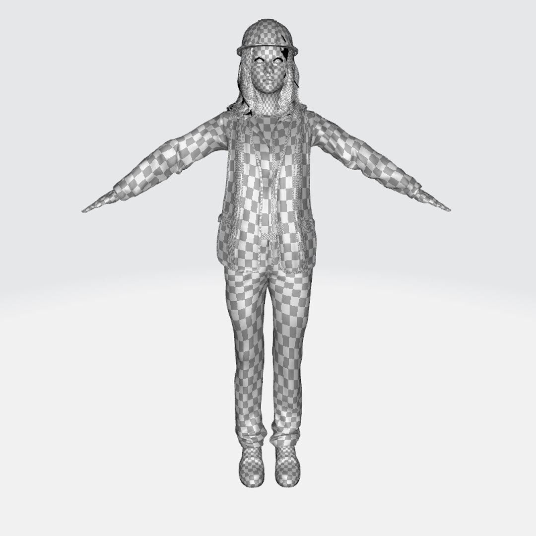 Realistic Female Laborer 3D Model For Construction Projects 3D ...