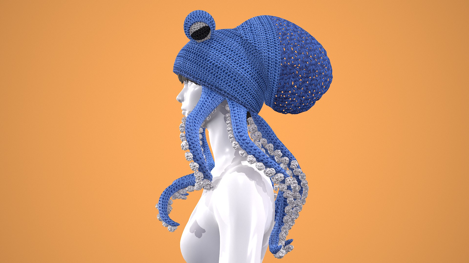3D Model Squid Knitting Crochet Hat 5 Colors - TurboSquid 2262735