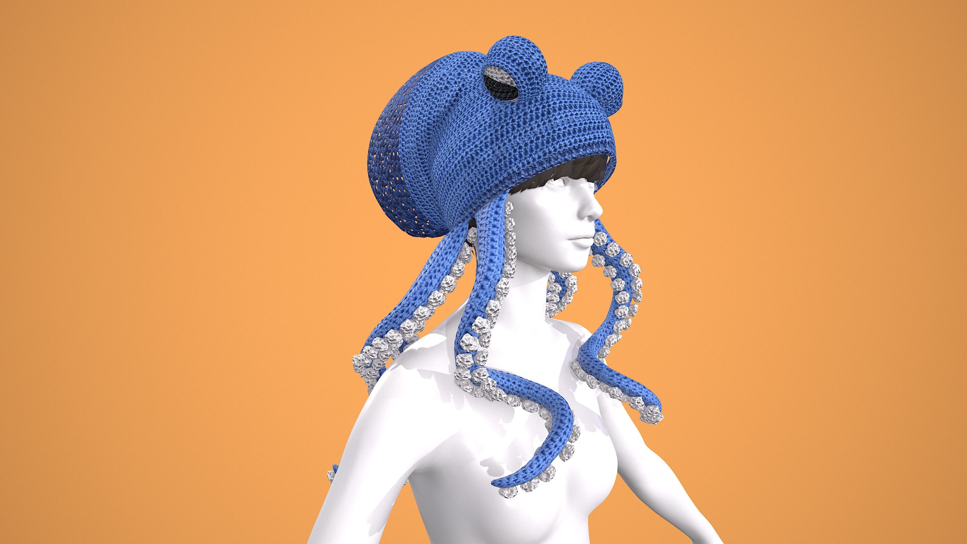 3D Model Squid Knitting Crochet Hat 5 Colors - TurboSquid 2262735