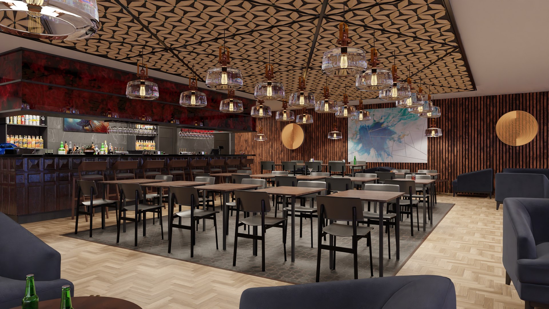 Bar Restaurant Cafe 3D Model - TurboSquid 1983852