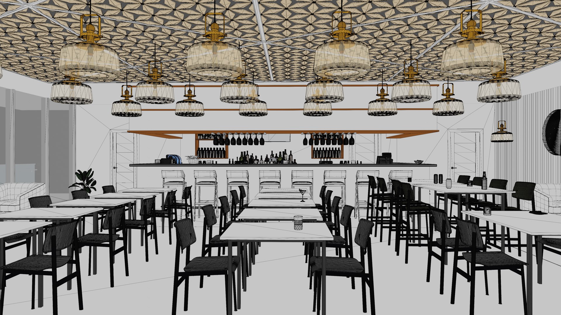 Bar Restaurant Cafe 3D Model - TurboSquid 1983852