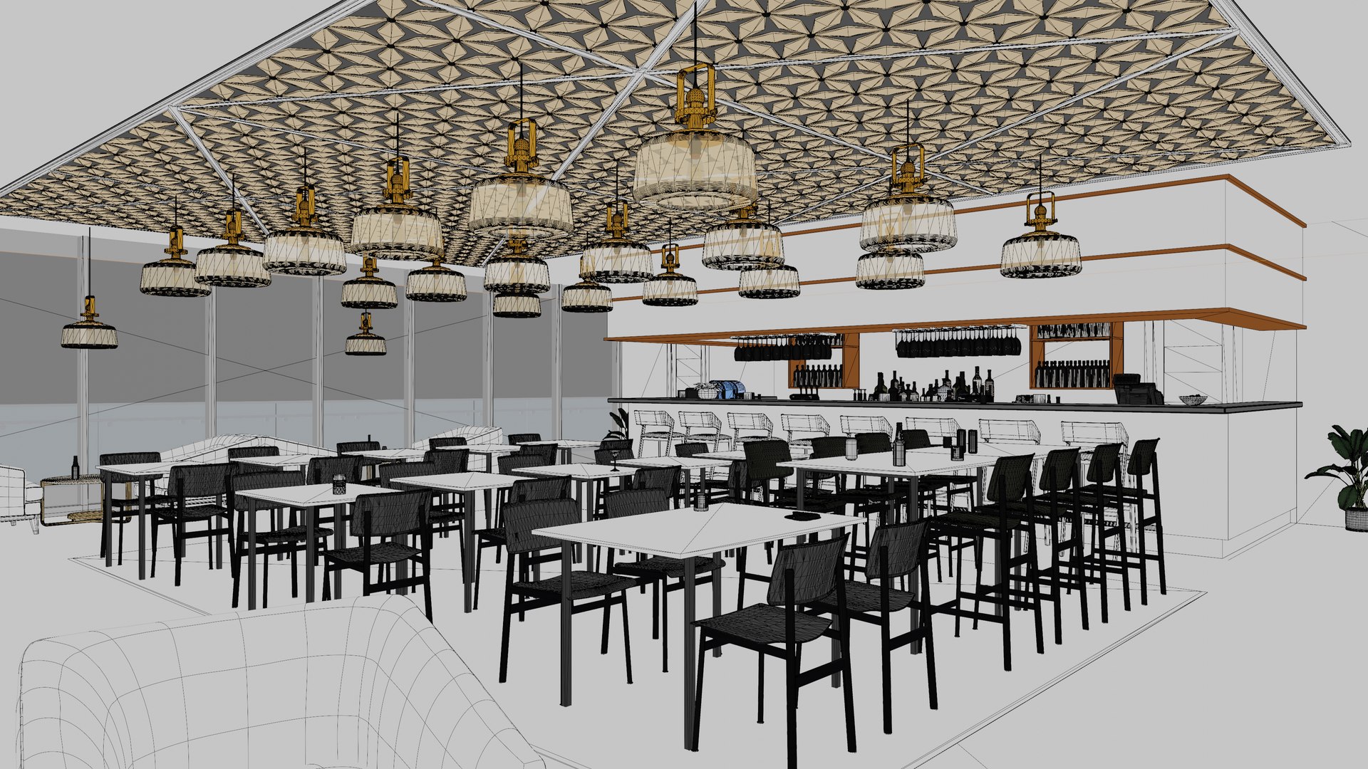Bar Restaurant Cafe 3D Model - TurboSquid 1983852
