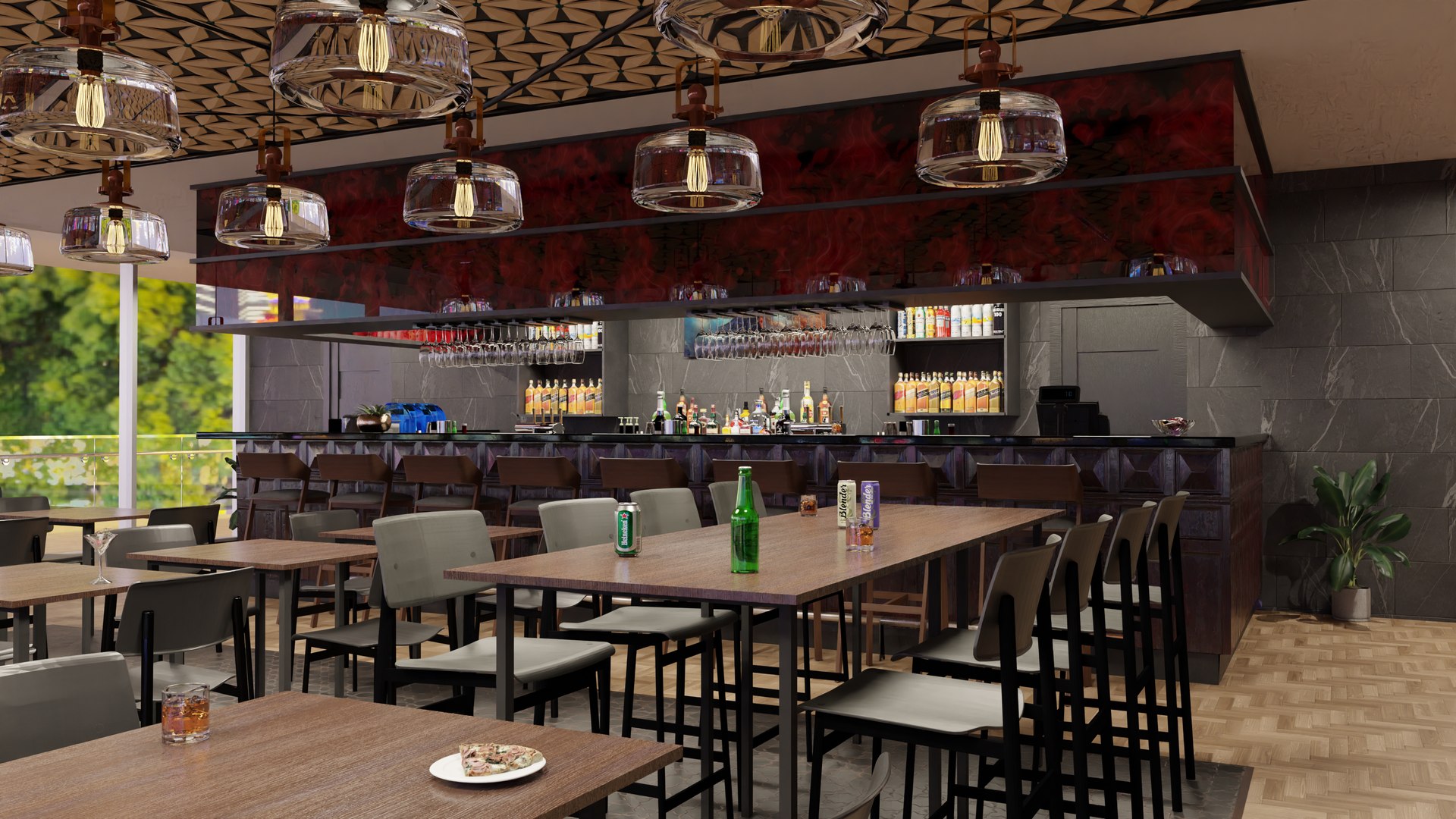 Bar Restaurant Cafe 3D Model - TurboSquid 1983852