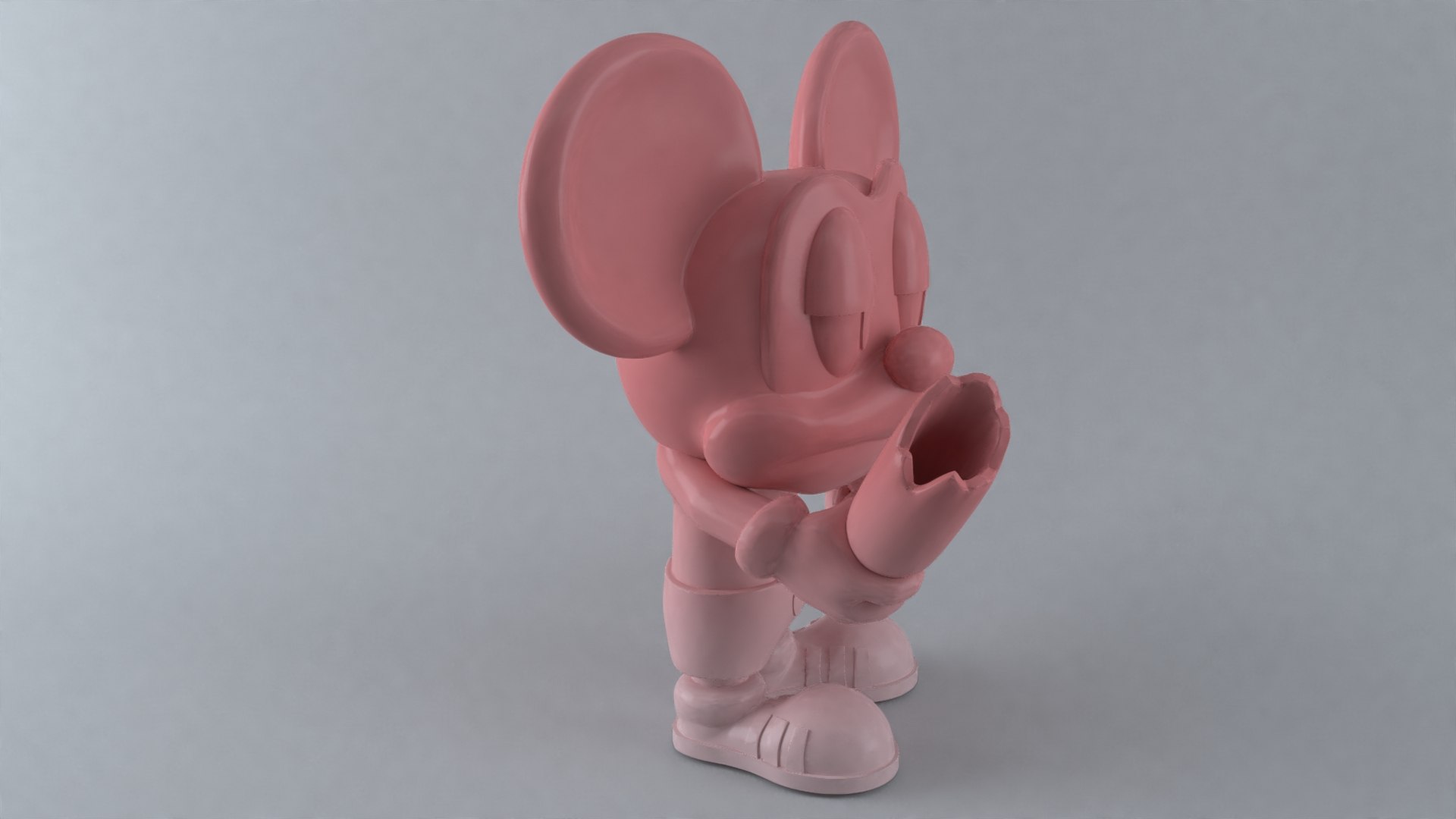 3D Model Mickey Mischief 3D Art Toy With KAWS Head And Bottle 3D Print ...